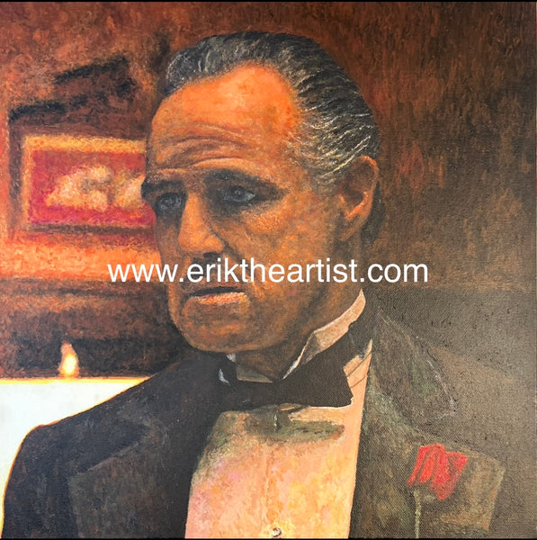 Marlon Brando "The Godfather" Painting – Erik the Artist